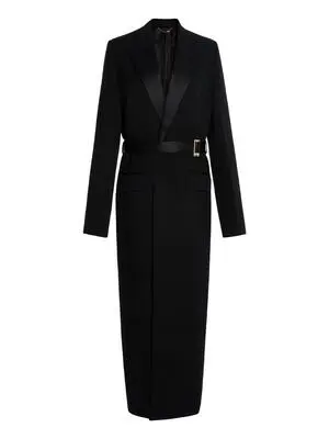 Victoria Beckham Belted Tailored Overcoat - Black