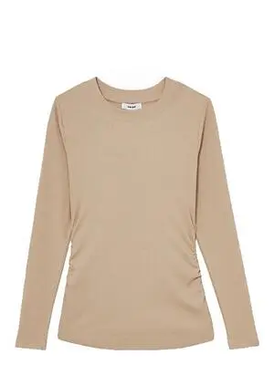 REISS Stretch-cotton Top - Camel