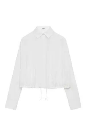 Loewe Balloon Drawstring-hem Silk Shirt - White