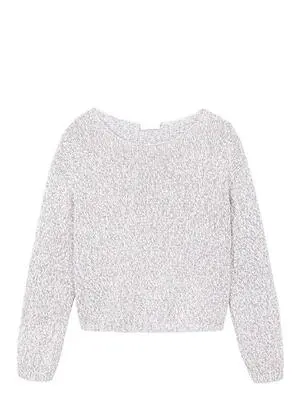 THE WHITE COMPANY Mouline Slash-neck Cotton And Linen-blend Jumper - Palewillow