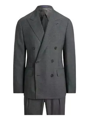 Ralph Lauren Purple Label Double-breasted Tailored Blazer - Grey