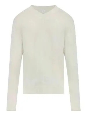 Eleventy V-neck Jumper - Neutrals