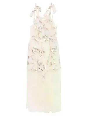 Zimmermann Cascadian Lace Midi Dress - Neutrals