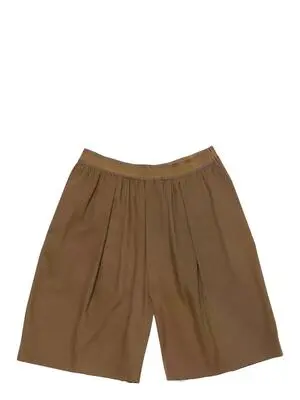 Acne Studios Pleated Wide-leg Shorts - Brown