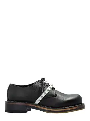 Alexander McQueen Leather Derby Shoes - Black