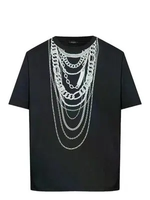 Balmain Chain-print T-shirt - Blue