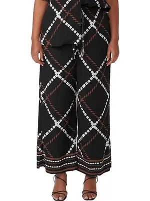 ESTELLE Printed Wide Leg Pants - Print