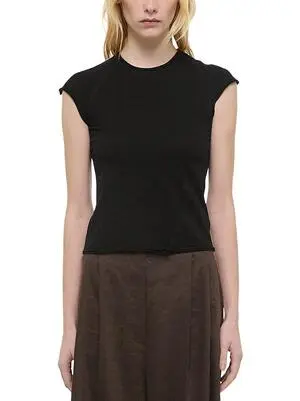 Helmut Lang Twisted Spliced Top Black