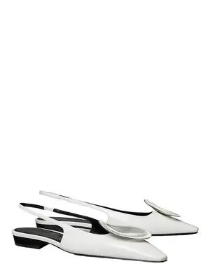 Tory Burch Patos Slingback Flats - Cloud
