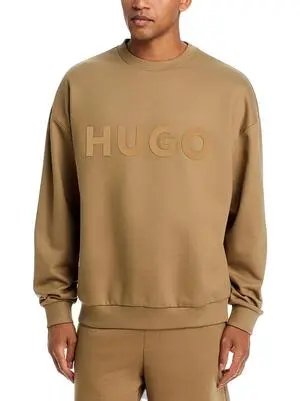 Hugo Oversized Logo Sweatshirt - Medium Brown