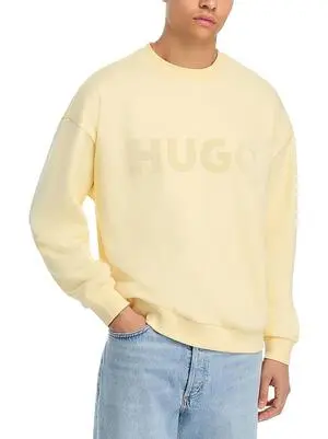 Hugo Denix Oversized Logo Sweatshirt Open White