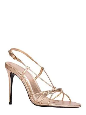 BLACK SUEDE STUDIO Strappy High Heel Sandals - Gold