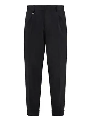 PAOLO PECORA Pleated Trousers Black