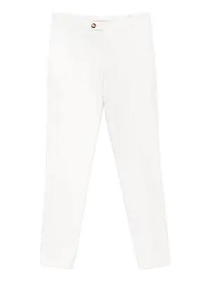 Brunello Cucinelli Cotton Straight-leg Trousers - White