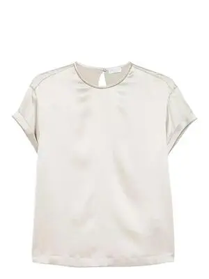 Brunello Cucinelli Short Sleeve Blouse - Grey