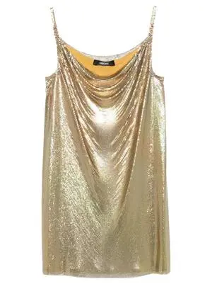 Versace V-neck Dress - Gold