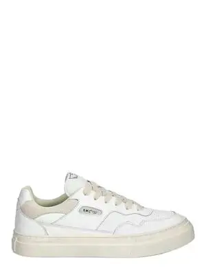 S.W.C STEPNEY WORKERS CLUB Leather Lace-up Sneakers - White