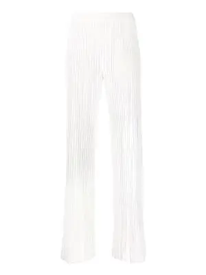 MRZ Ribbed Knitted Trousers - White