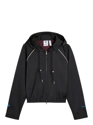 WALES BONNER Adidas X Hooded Satin Jacket - Black