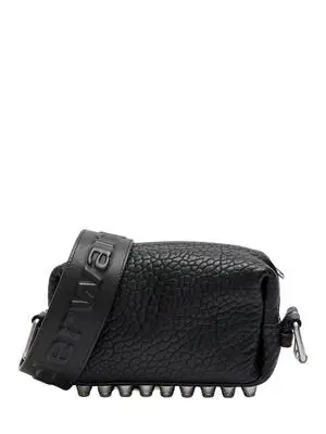 Alexander Wang Rocco Crocodile-effect Leather Shoulder Bag - Black
