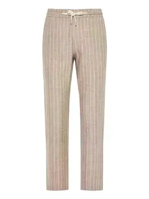 BARBA NAPOLI Striped Trousers - Neutrals