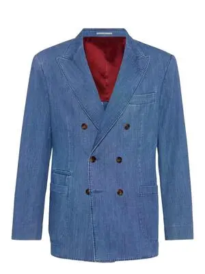 Brunello Cucinelli Denim Blazer Blue