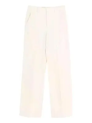 Valentino Garavani Cuffed Cotton Trousers - Neutrals
