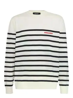 Dsquared2 Striped Jumper - White