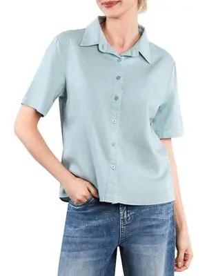 HINT OF BLU Button-Up Shirt Sea Blue