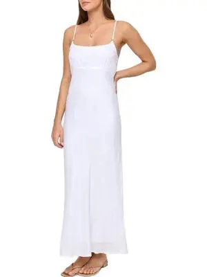 L*Space Moonrise Linen Maxi Dress - White