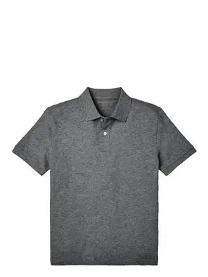 PETER MANNING NYC James Polo Shirt - Heather Charcoal