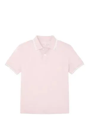 PETER MANNING NYC James Polo Shirt - Pale Pink Tipped