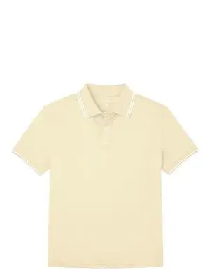 PETER MANNING NYC James Polo Shirt - Pale Yellow Tipped