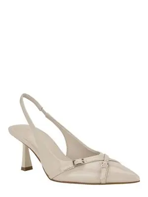 Calvin Klein Pointed Toe Slingback Pumps - Ivory