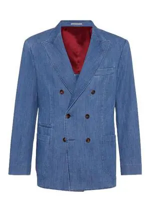 Brunello Cucinelli Denim Blazer - Light Blue Denim