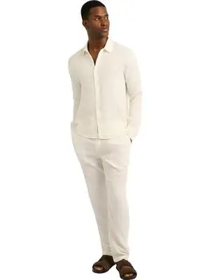 Onia Cotton Gauze Long Sleeve Shirt - White