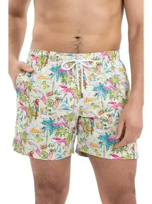 Kenny Flowers Printed Swim Trunks - Green