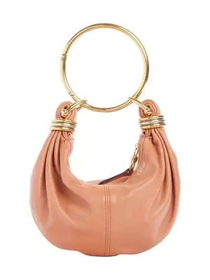 Chloé Mini Leather Hobo Bag - Wooden Orange