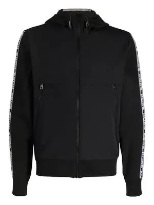 Michael Kors Logo-tape Zip-up Jacket - Black
