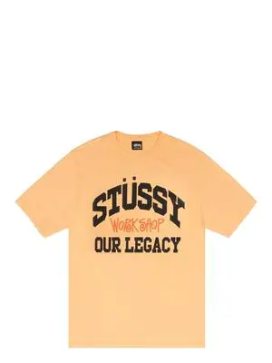 StÜssy X Our Legacy Work Shop Collegiate Tee - Yellow