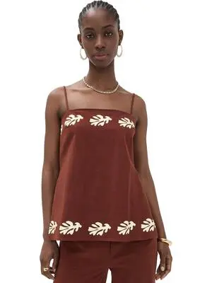 SEVEN WONDERS Amalia Top - Chocolate/sand