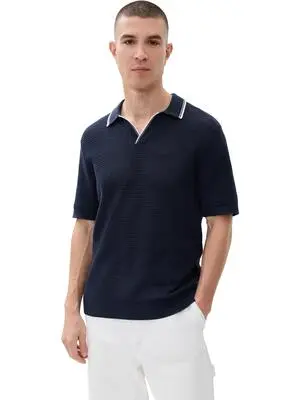 Madewell Tipped Johnny Collar Polo - Ink