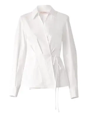 CAROLINA HERRERA Collared Wrap Top