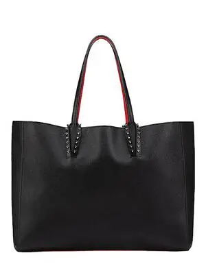 CHRISTIAN LOUBOUTIN Cabata Large Leather Tote Black