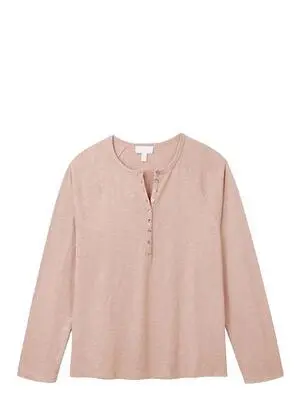 THE WHITE COMPANY Relaxed-fit Cotton Henley Top - Washedpink