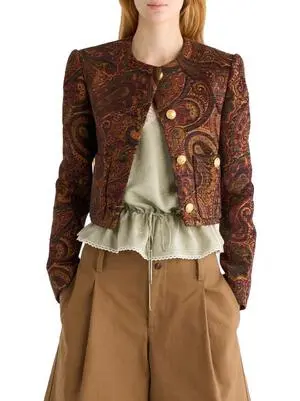 Chloé Paisley Tapestry Jacquard Jacket - Red Multi