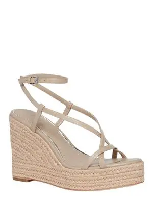 Paige Marlow Ankle Strap Espadrille Wedge Sandals - Light Tan