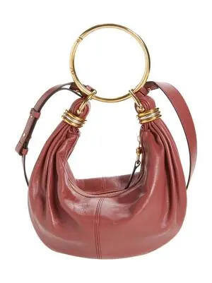 Chloé Bracelet Leather Hobo Bag - Brunet Pink