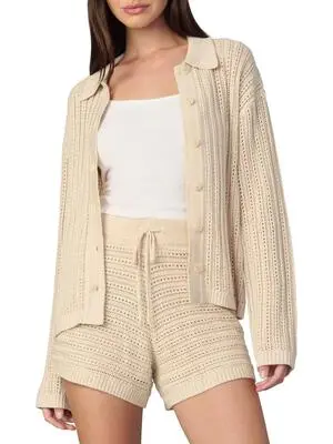 Joe's Jeans The Arlo Open Stitch Cardigan - Creme Brulee
