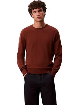 Calvin Klein Supima Cotton Classic Sweater - Cherry Mahogany